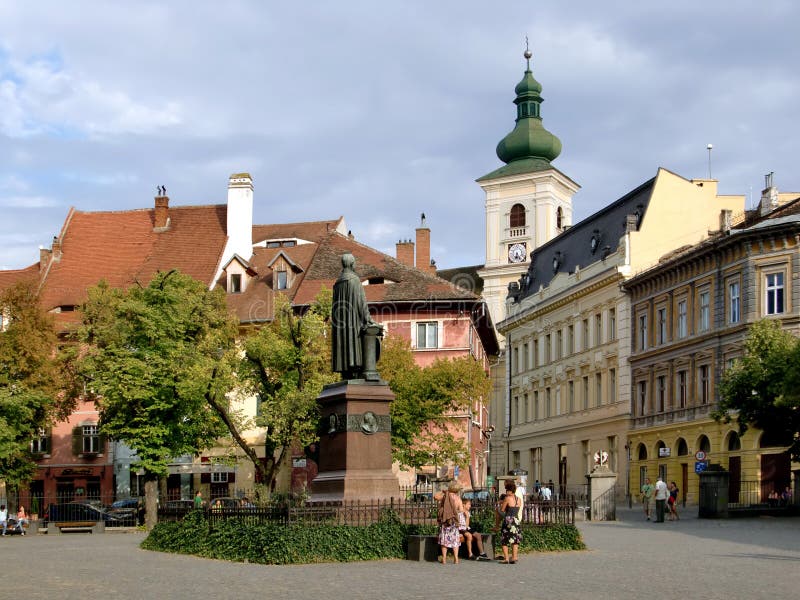 Sibiu old town stock photo. Image of architecture, horizon - 22727276