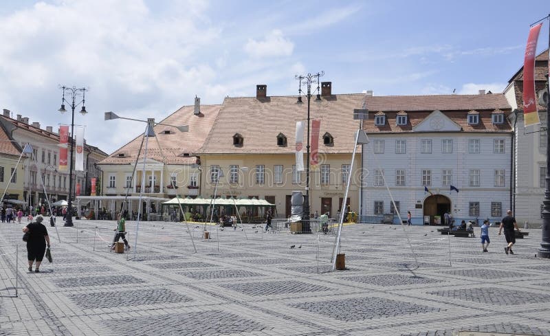 Sibiu,June 16:Main Square View from Sibiu in Romania Editorial ...