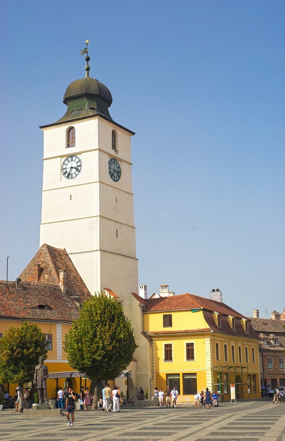 Sibiu Main Square in Romania Editorial Image - Image of european, city ...