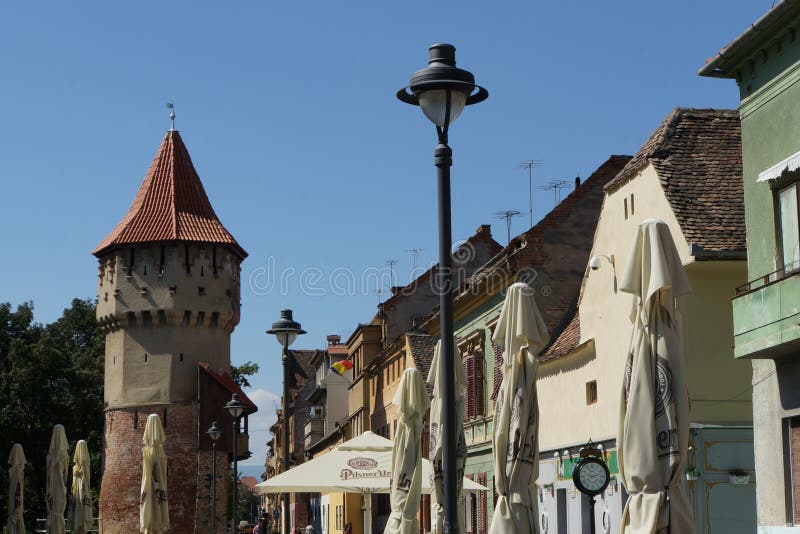 Sibiu editorial stock photo. Image of asphalt, barrel - 33445593