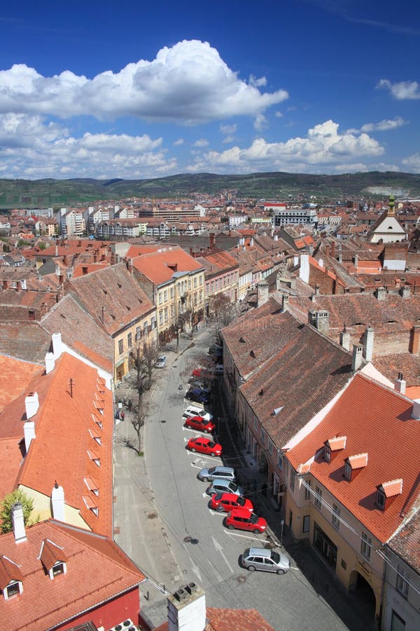 Sibiu Old City Centre stock photo. Image of destination - 27560398