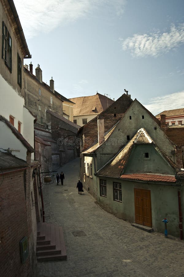 Sibiu(Romania) Street stock image. Image of aged, entry - 15006117