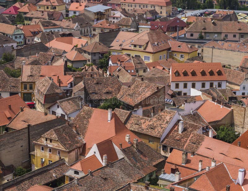 Sibiu Town Scape editorial stock image. Image of panorama - 126198929