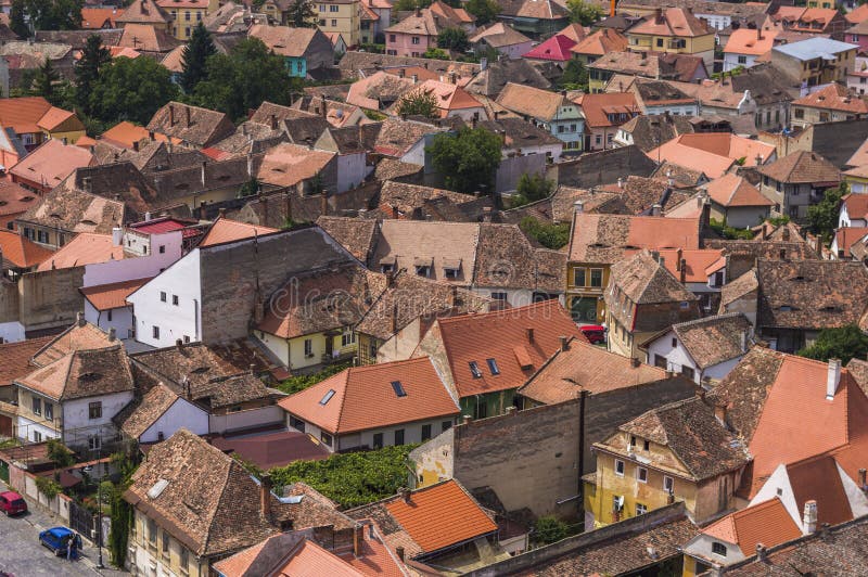 Sibiu Town Scape editorial photography. Image of roofs - 126199132