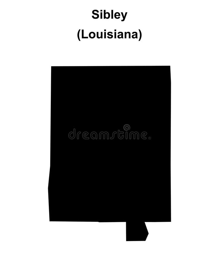 Sibley outline map stock vector. Illustration of isolated - 387345151