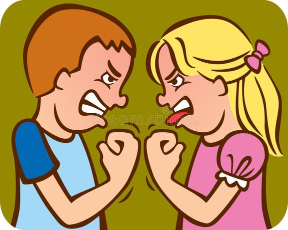 Sibling Rivalry stock illustration. Illustration of sibling - 7449370