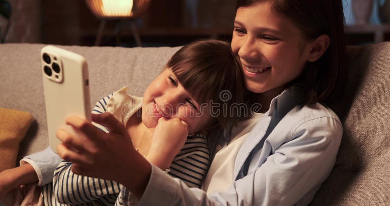 Portrait of Happy Family Sitting on Sofa Stock Video - Video of father ...