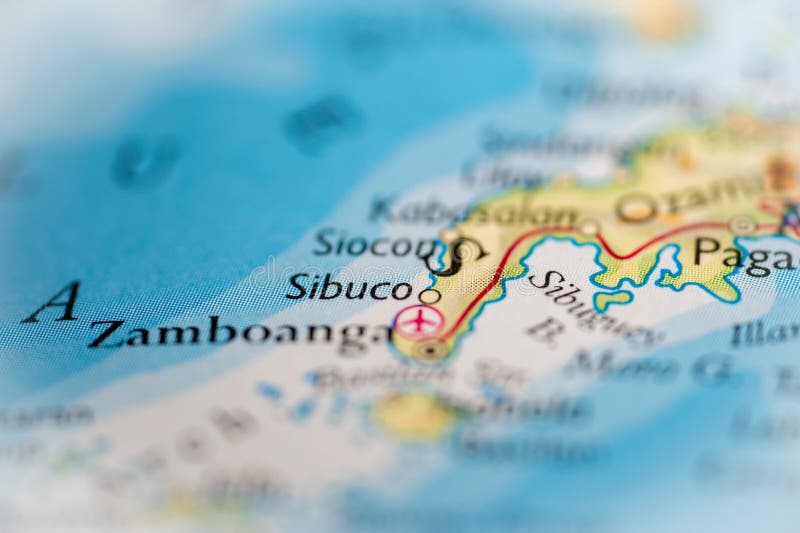 Sibuco, Philippines Highlighted on a World Map Stock Photo - Image of ...