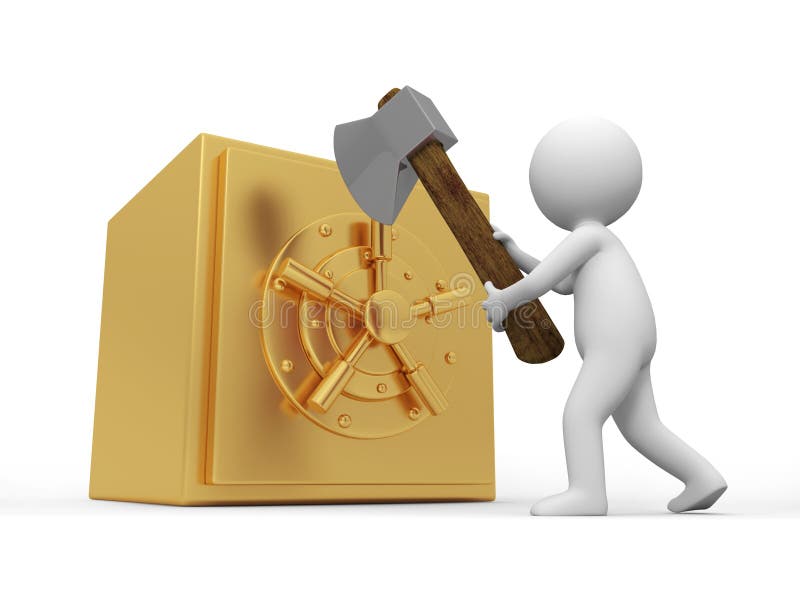 Sicher stock abbildung. Illustration von idee, geschäft - 30989471