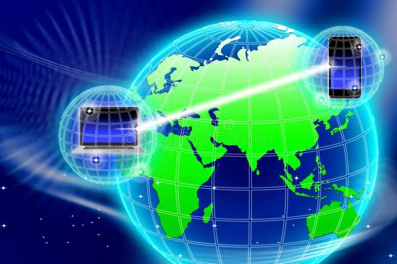 Sichern Sie Globale Informationstechnologie Stock Abbildung ...