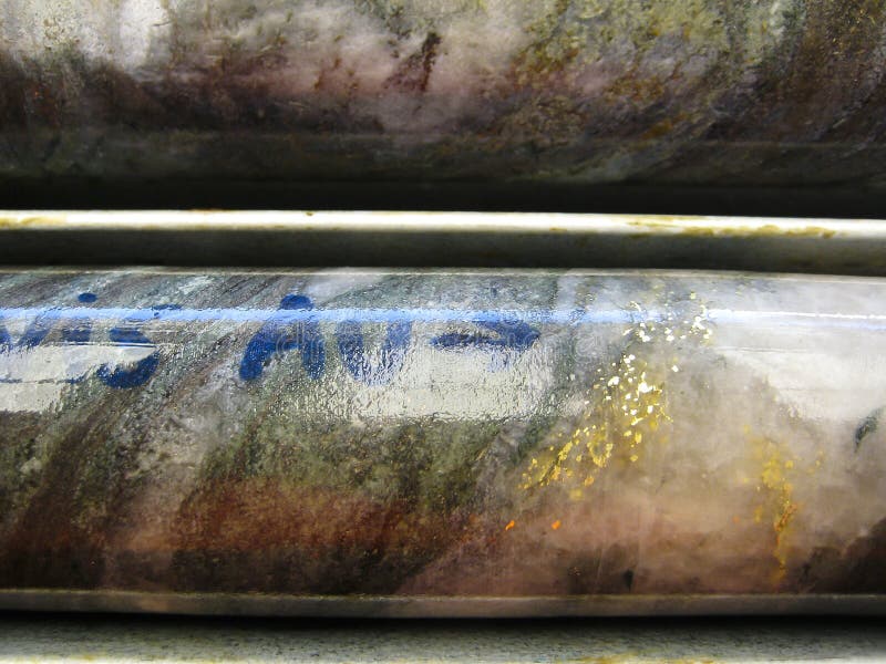 Sichtbares Gold in Der Quarz-Ader - Australien Stockbild - Bild von ...