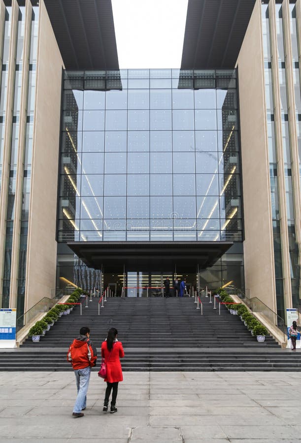 Sichuan Library in Chengdu, China Editorial Stock Photo - Image of step ...