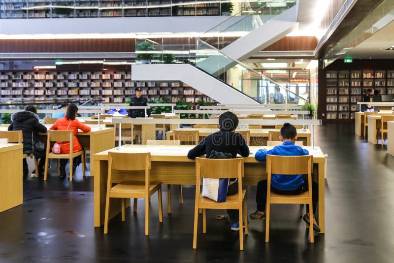 Sichuan Library in Chengdu, China Editorial Image - Image of chair ...
