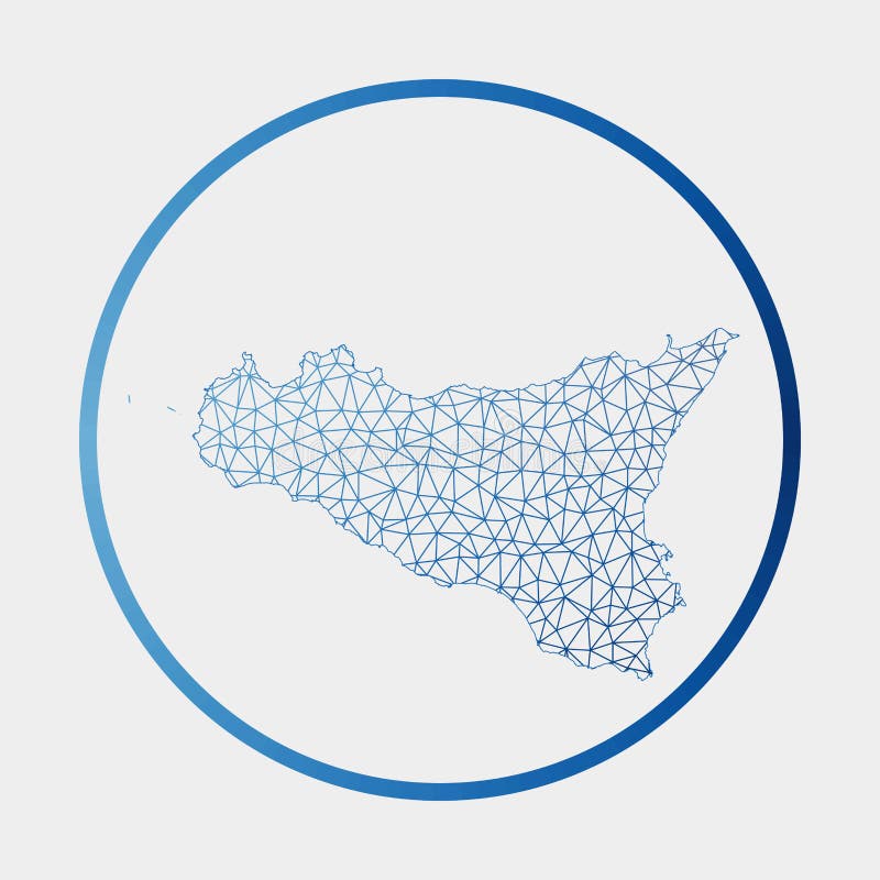 Sicilia icon. stock vector. Illustration of island, round - 190197456