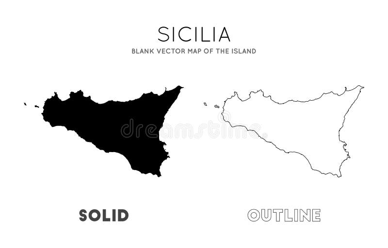 Sicilia map. stock vector. Illustration of region, international ...