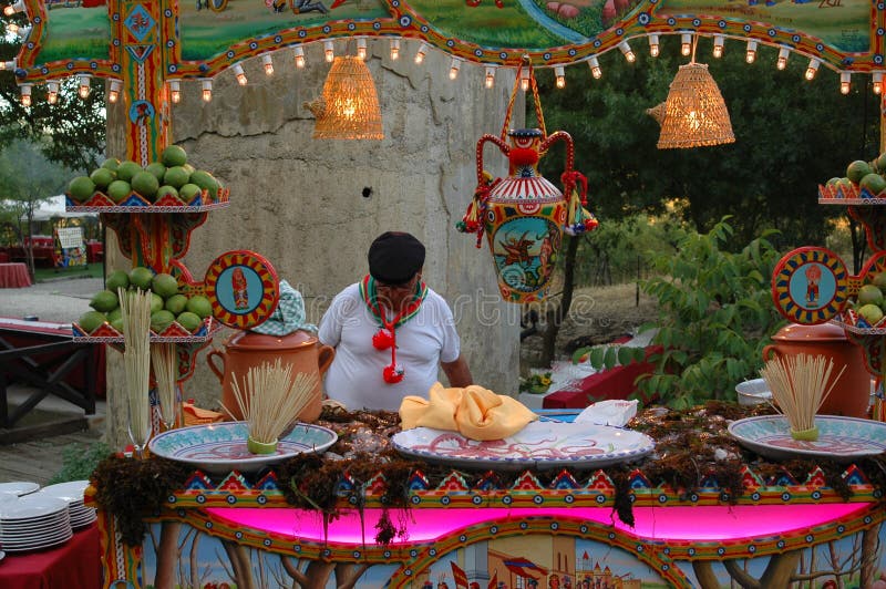 Sicilian cook editorial stock photo. Image of octopus - 52291223