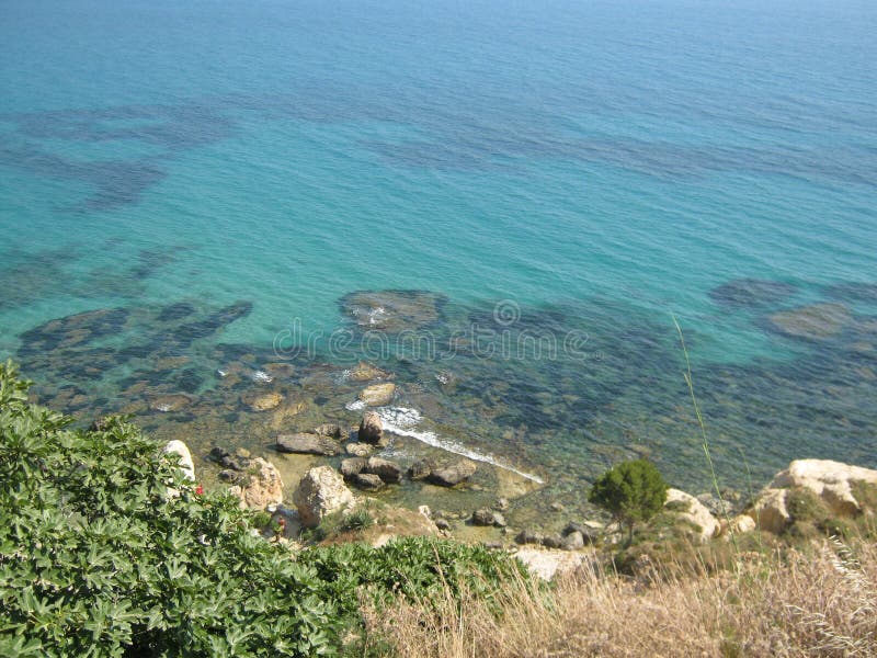 Sicilian sea stock image. Image of crystal, landscape - 42498217