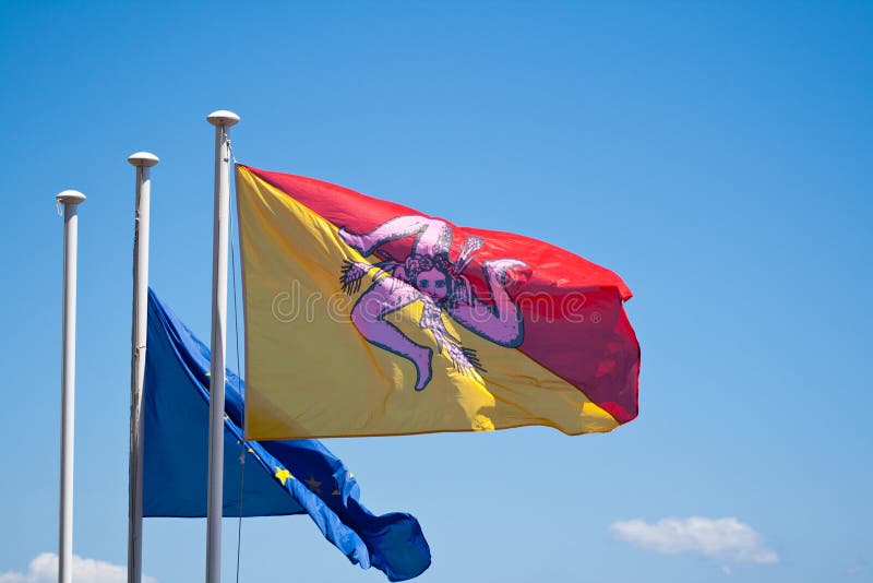 Sicily flag stock photo. Image of details, colourful - 14772236