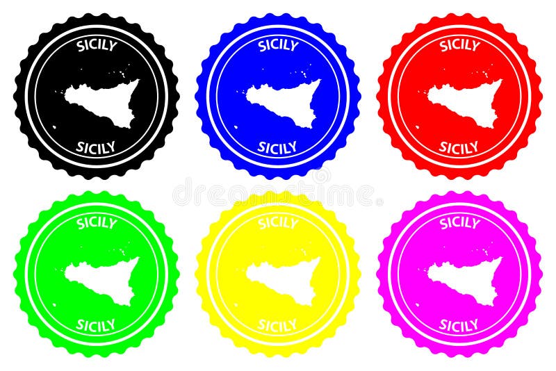 Sicily rubber stamp stock vector. Illustration of commerce - 132783533