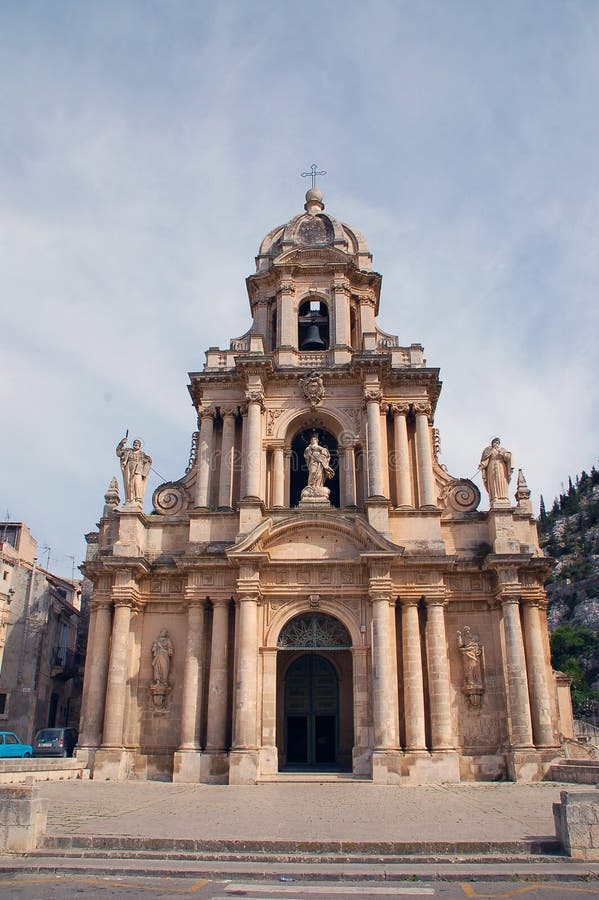 Sicily - Scicli stock image. Image of south, baroque, basilica - 754235