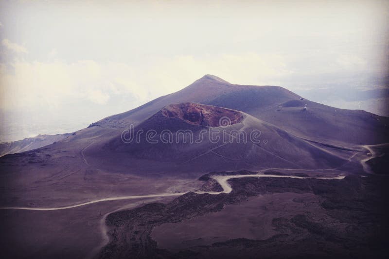 Sicily Volcanoes Beautiful View from the Top Stock Photo - Image of ...