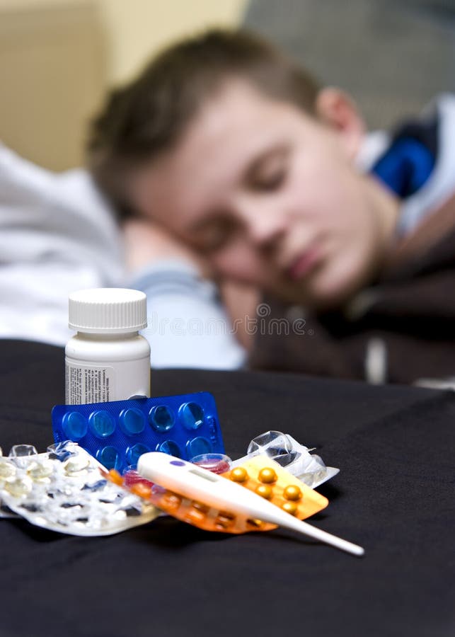Sick boy stock image. Image of disease, home, lots, rest - 8306753
