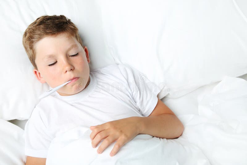 Sick boy stock image. Image of patient, heat, little - 106159757