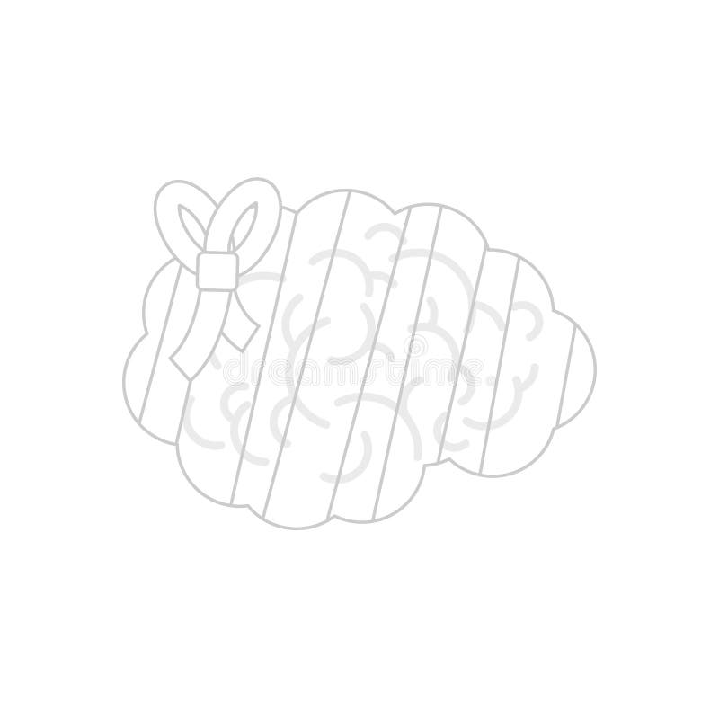 Sick Brain with Bandages. Wounded Brains with Plaster Stock Vector ...