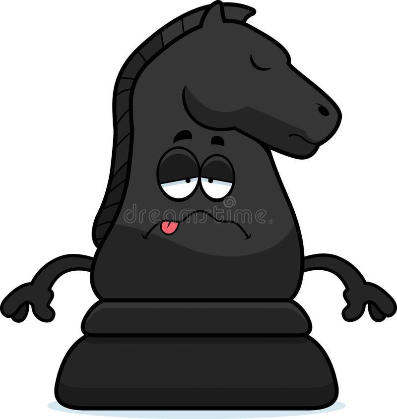 Sick Cartoon Chess Knight stock vector. Illustration of pieces - 47755918