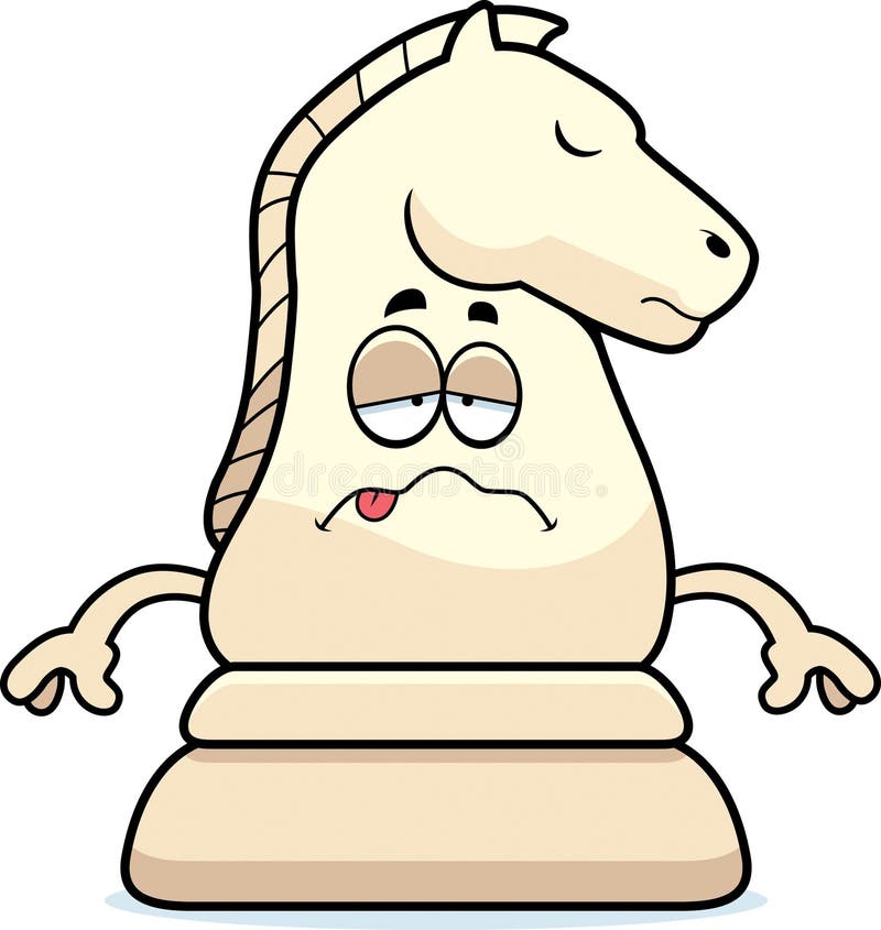 Sick Cartoon Chess Knight stock vector. Illustration of vector - 47756067