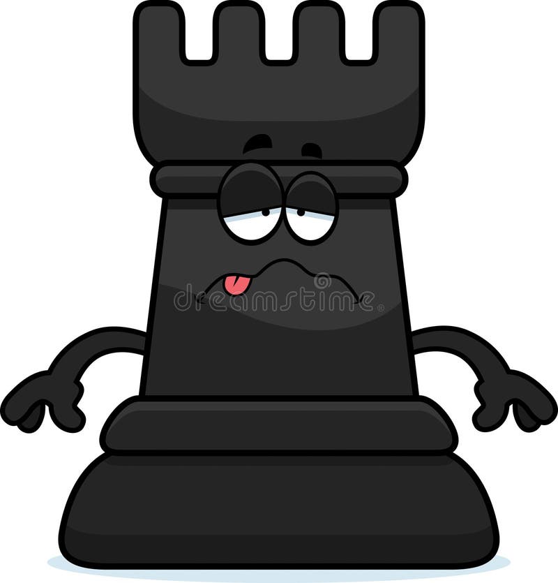 Sick Cartoon Chess Rook stock vector. Illustration of game - 47755985