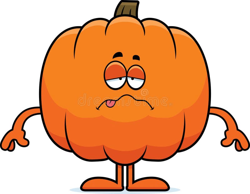 Sick Cartoon Pumpkin stock vector. Illustration of vector - 47366250