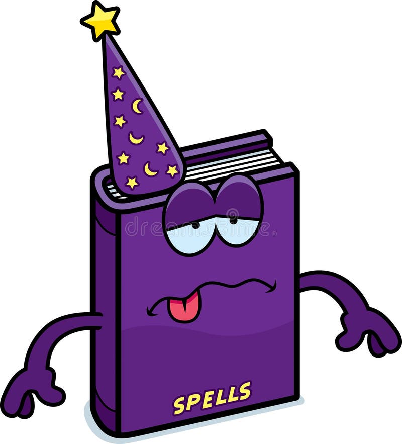 Sick Cartoon Spell Book stock vector. Illustration of wizard - 47816224