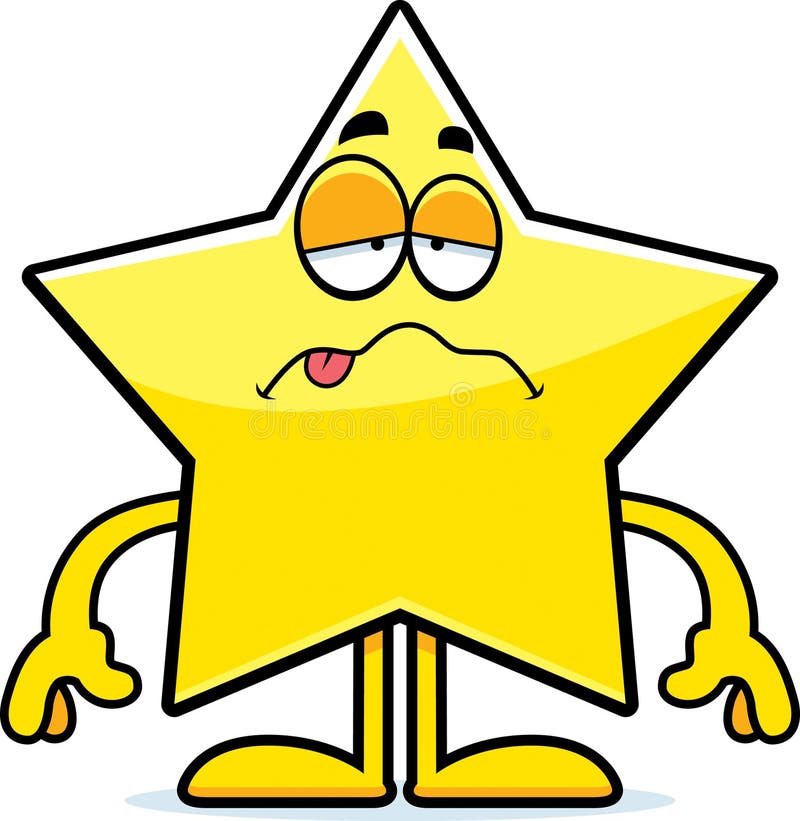 Sick Cartoon Star stock vector. Illustration of cartoon - 47066261