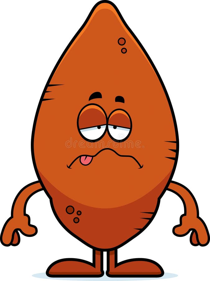 Sick Cartoon Sweet Potato stock vector. Illustration of sweet - 47366335