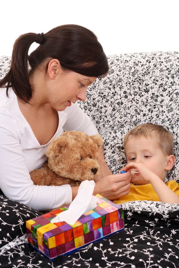 Sick child stock image. Image of winter, health, sick - 4087523