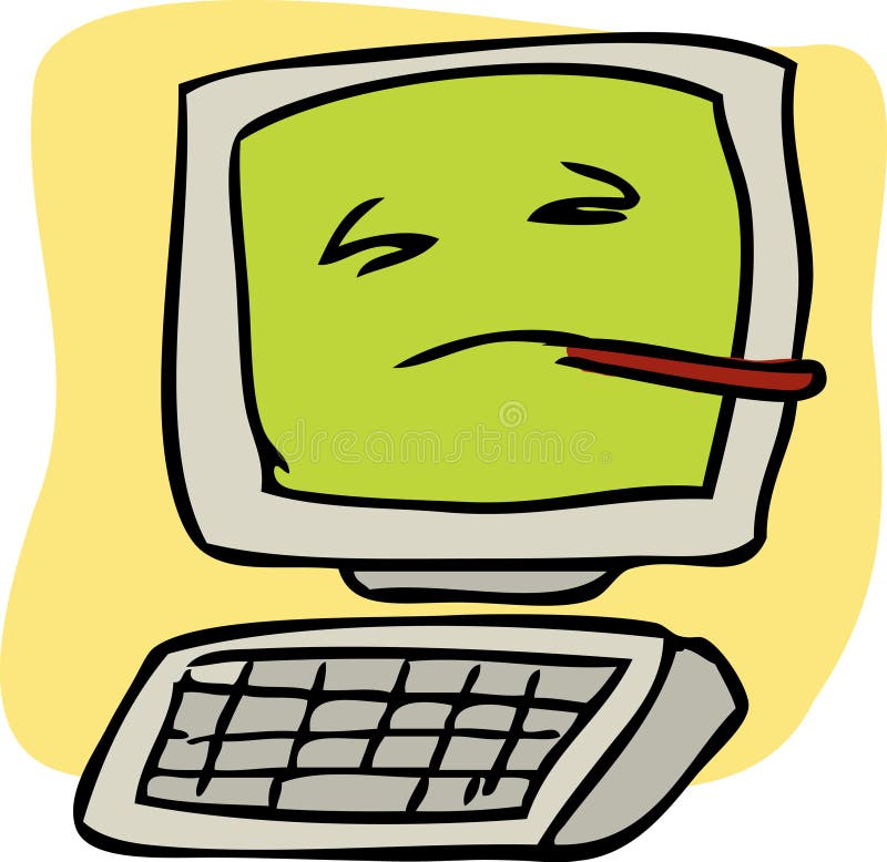 Computer Problems? stock illustration. Illustration of business - 4670527