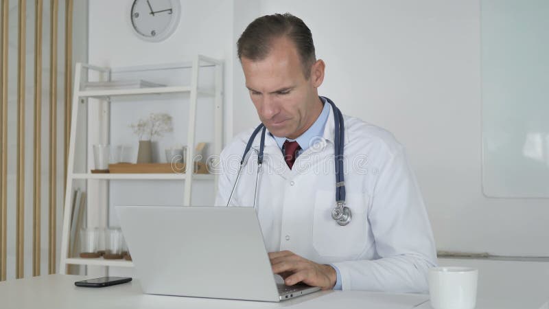 Sick Doctor Coughing at Work Stock Footage - Video of doctor, nurse ...