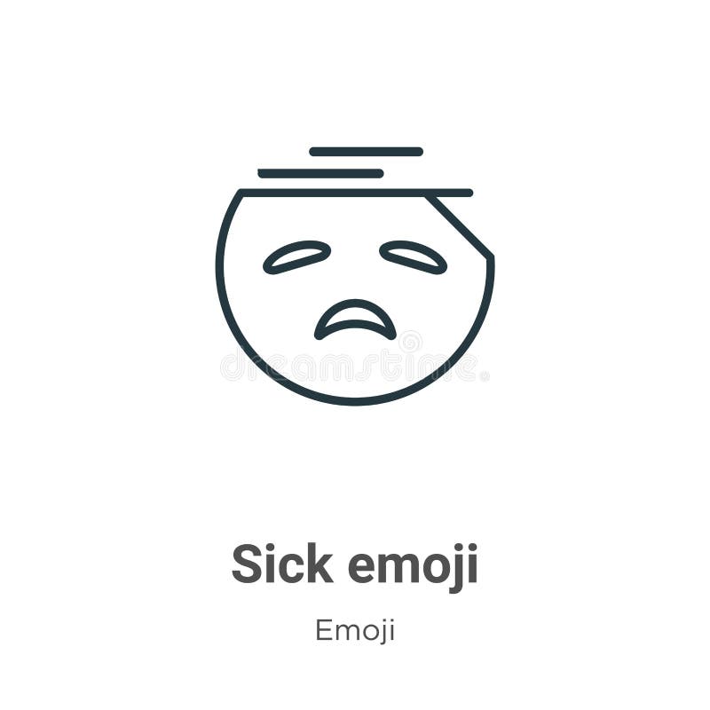 Sick Face Clip Art Black And White