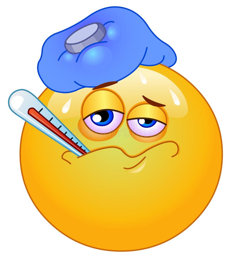 Sick emoticon stock vector. Illustration of malaise, influenza - 16666999