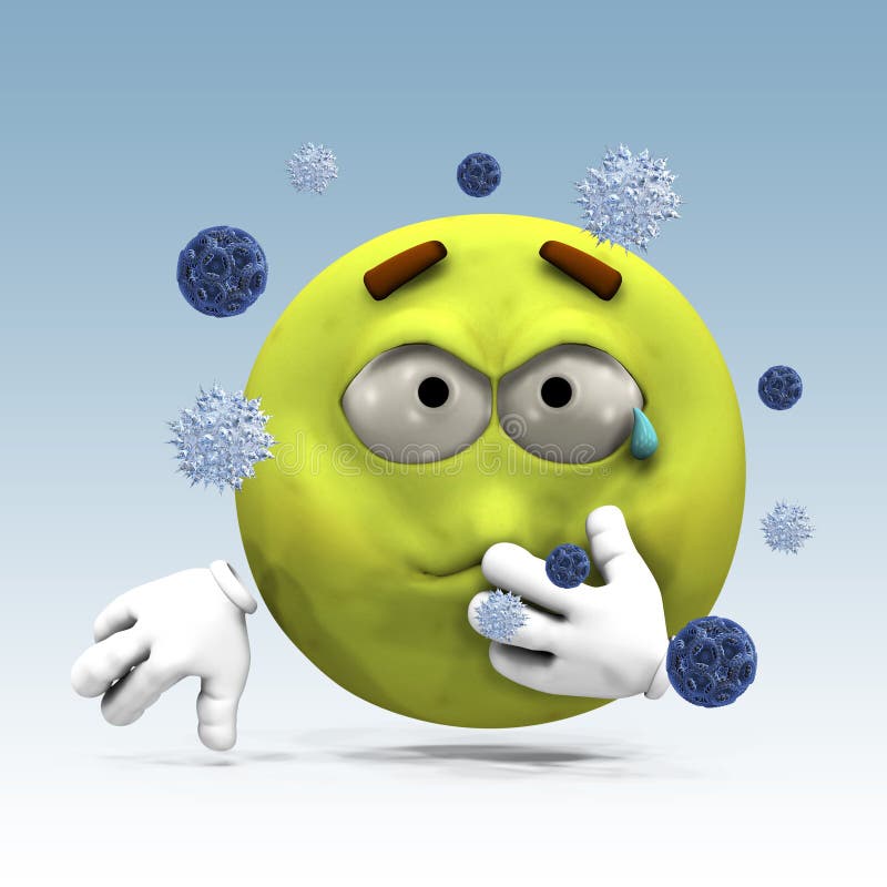 Sick emoticon stock vector. Illustration of malaise, influenza - 16666999