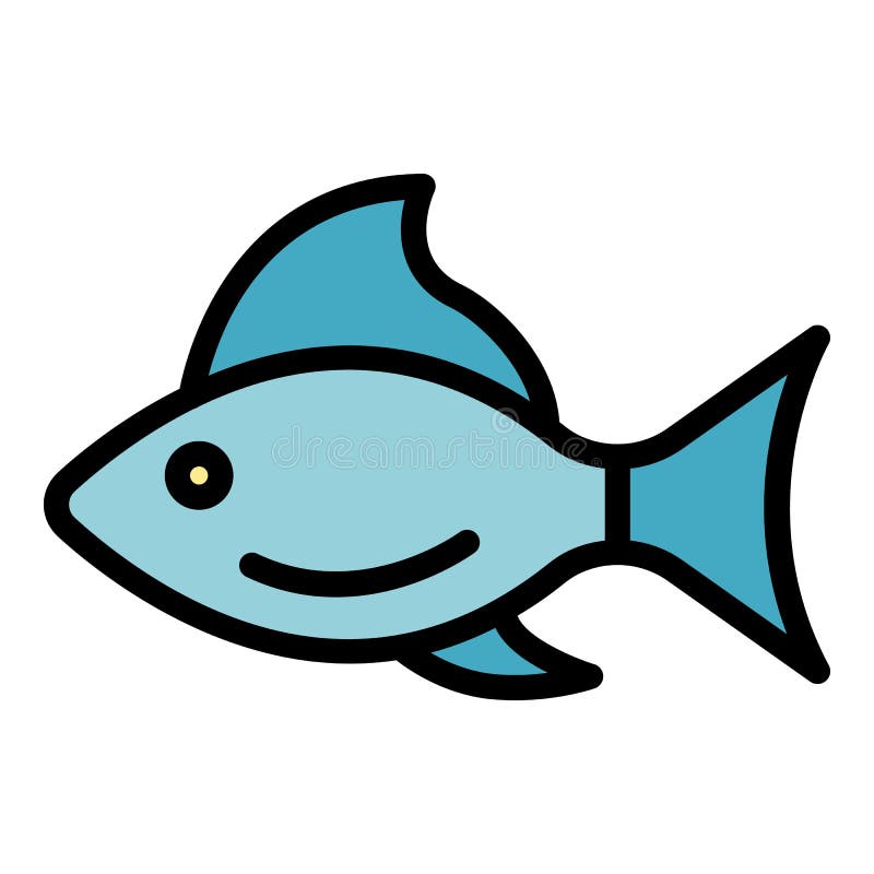 Sick Fish Icon Color Outline Vector Stock Vector - Illustration of ...