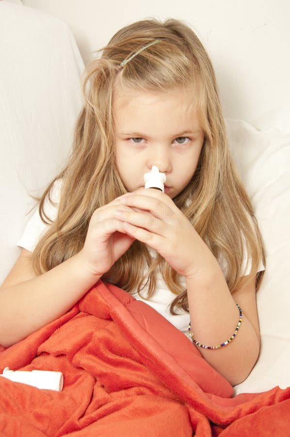 Sick girl stock image. Image of medicine, treatment, girl - 37107163