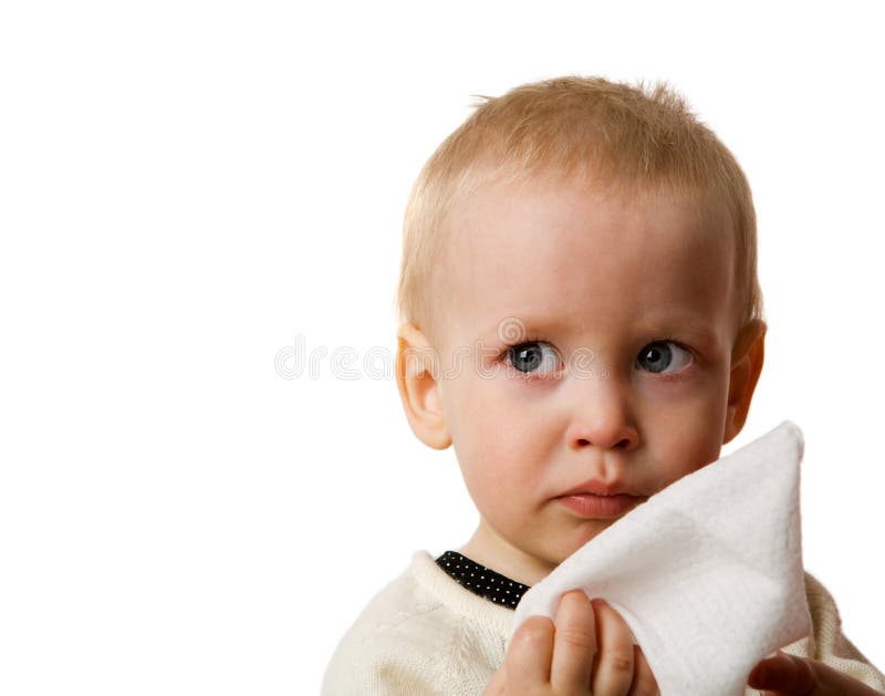 Sick girl stock image. Image of hand, sick, little, health - 18492047