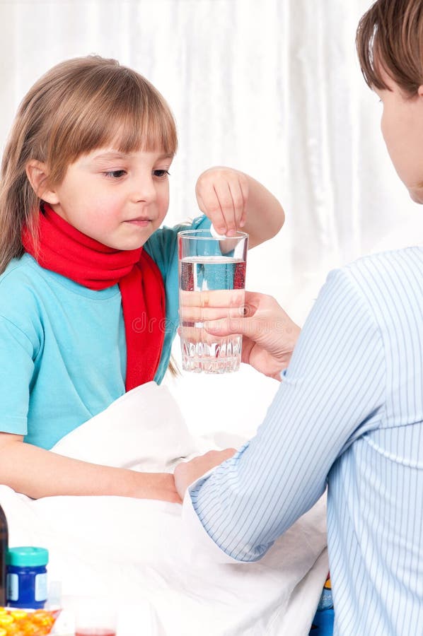 Sick girl stock photo. Image of daughter, care, child - 18751372