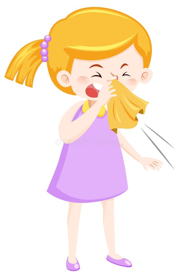 Sick Little Girl Clipart