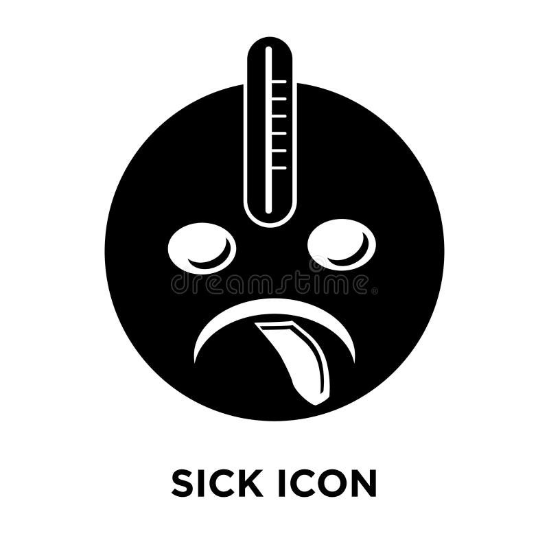 Sick Ill. Stick Figure Pictogram Icon. Stock Vector - Illustration of ...