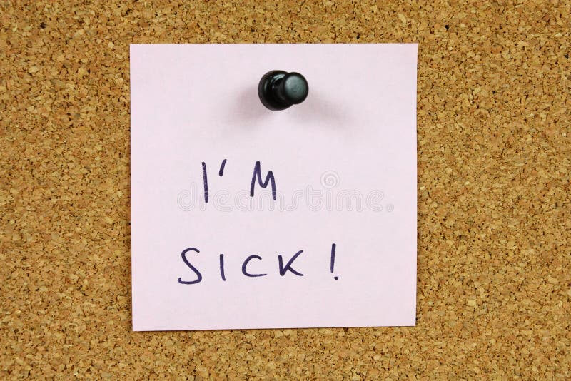 Sick leave stock image. Image of postit, remind, board - 16594245