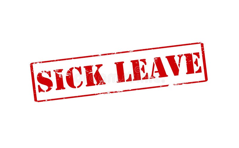 Sick leave stock illustration. Illustration of away, rubber - 92069975