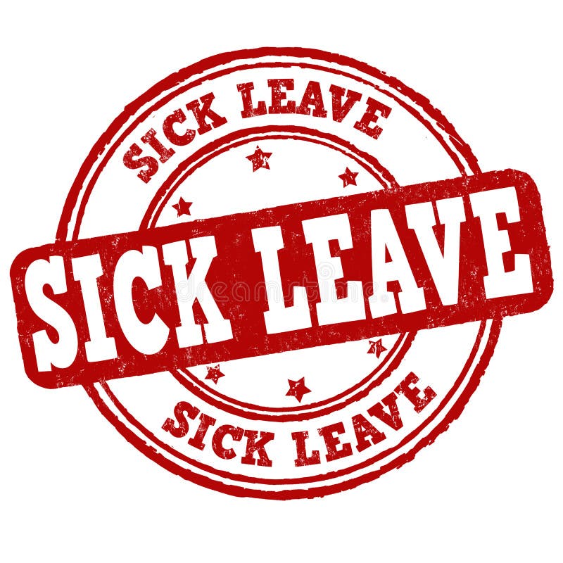 Sick leave sign or stamp stock vector. Illustration of sick - 149367719
